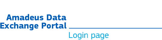 Amadeus Data Exchange Portal - Login